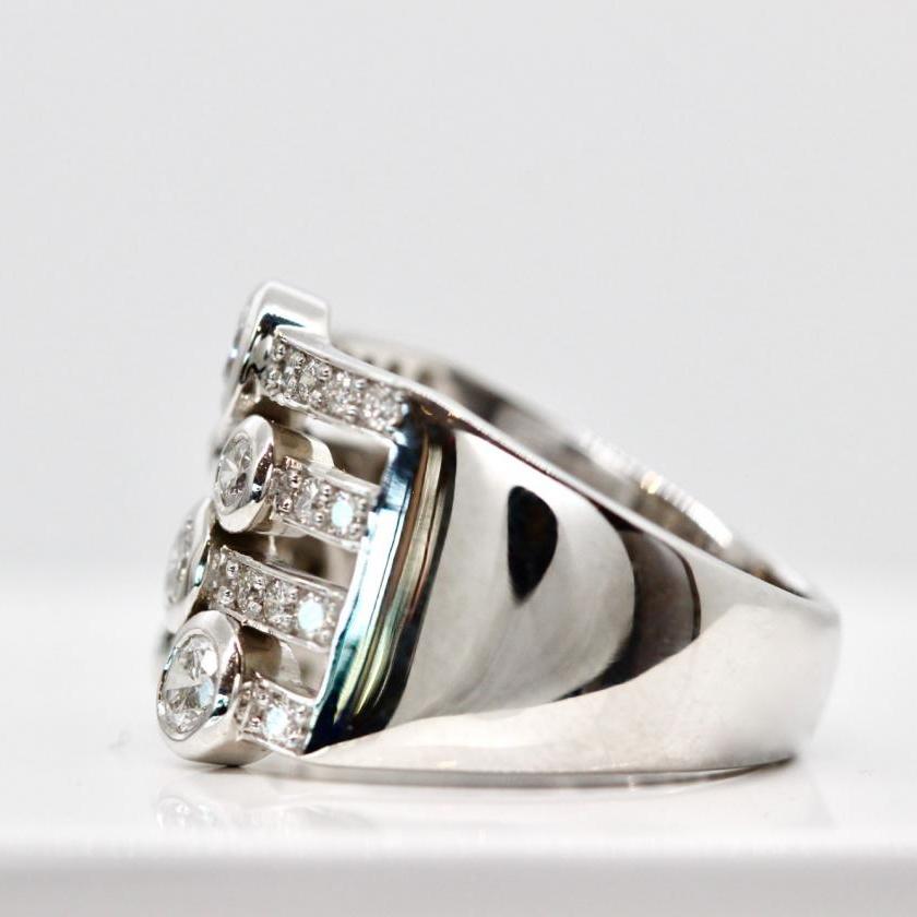 18ct White Gold 4 Row Diamond Ring [1-250] - $0 : Birkbecks Jewellers ...