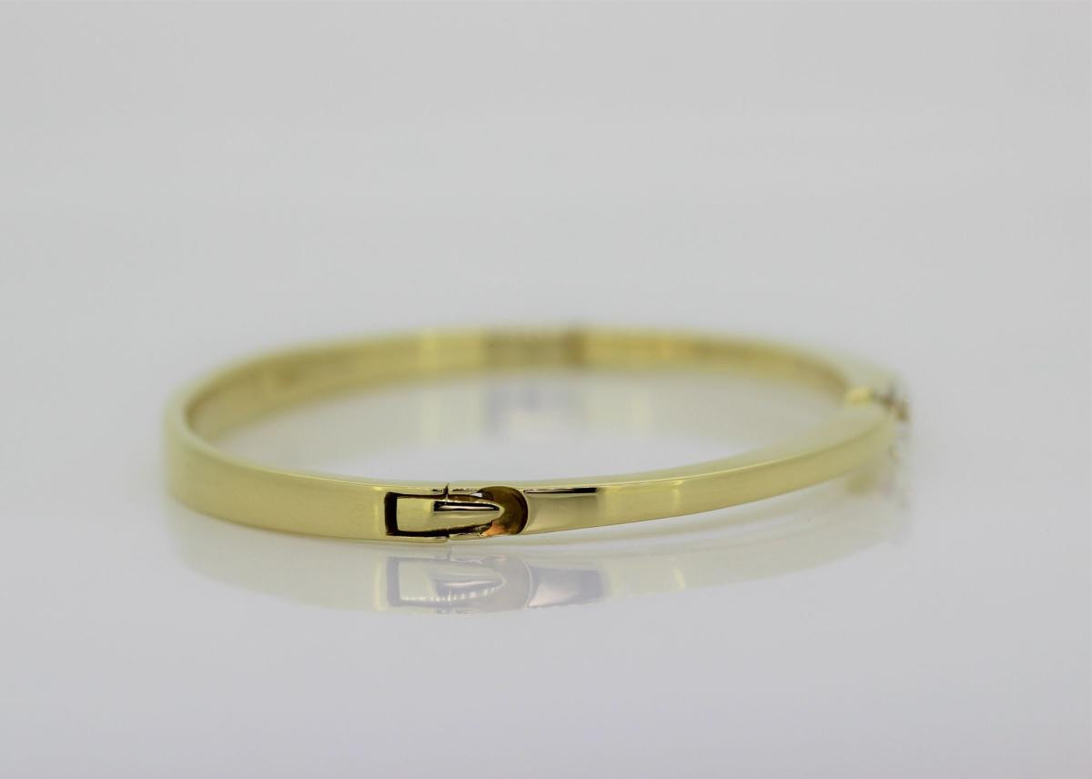 18ct Yellow Gold Diamond Solitaire Bangle [9-80] - $0 : Birkbecks ...